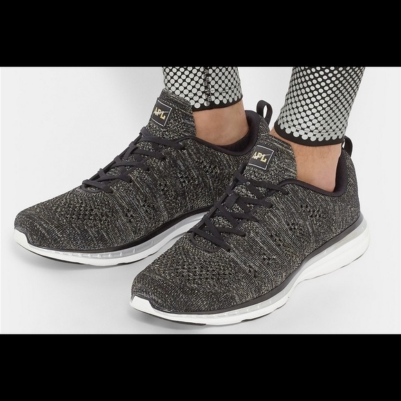 APL | Shoes | Apl Techloom Pro Black Gold Lululemon Sneaker | Poshmark